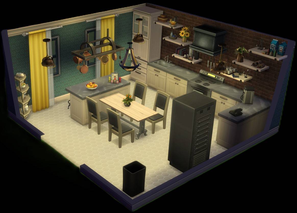 Kitchen by K8RiN- BG with my CC - all Maxis Match - The Sims 4 Rooms ...