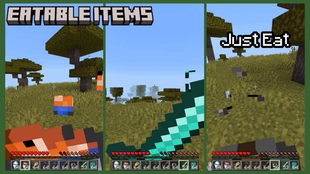 Eatable Items - Gallery - Minecraft Bedrock Addons - CurseForge