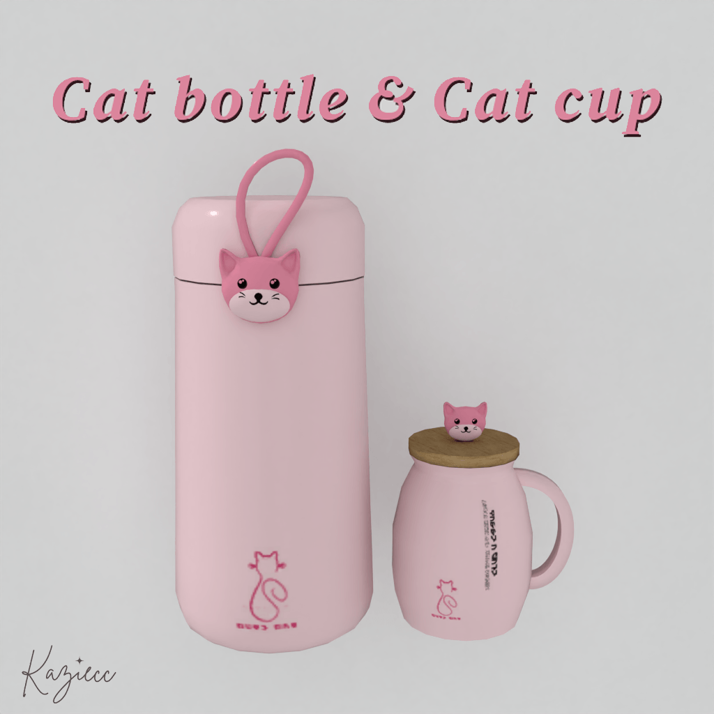Kaziecc ~ Cat Bottle & Cup - Gallery - The Sims 4 Build / Buy - CurseForge
