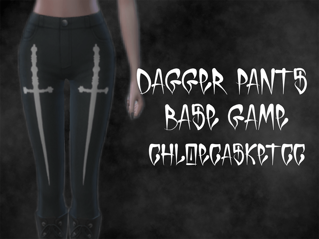 Goth Dagger / Sword Tattoo Style Pants - Gallery - The Sims 4 Create a ...