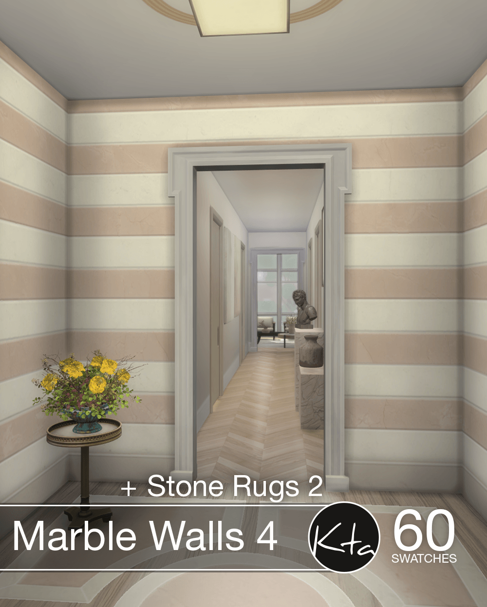 [kta] Marble Walls 4 + Stone Rugs 2 - Gallery - The Sims 4 Build / Buy ...