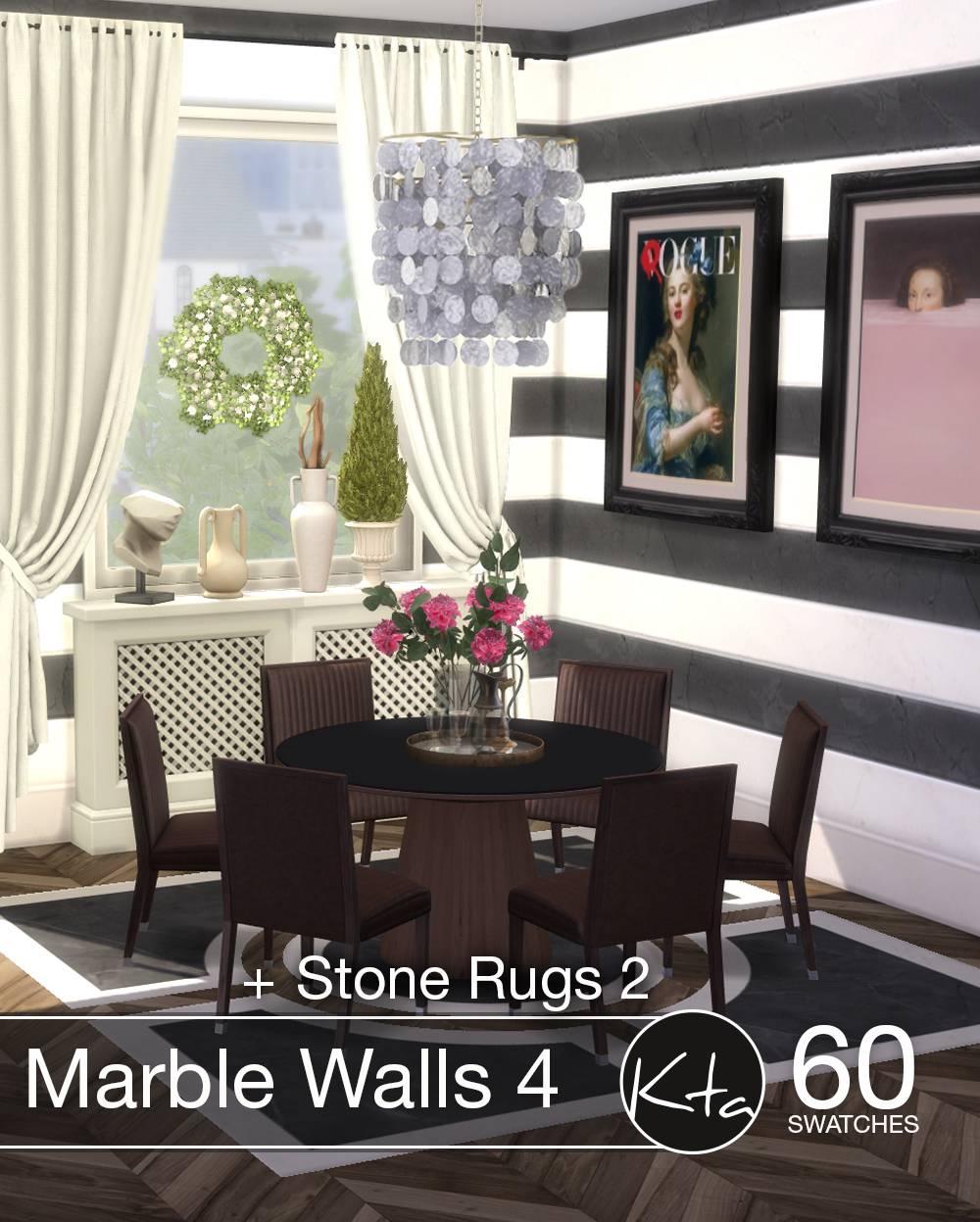 [kta] Marble Walls 4 + Stone Rugs 2 - Gallery - The Sims 4 Build / Buy ...