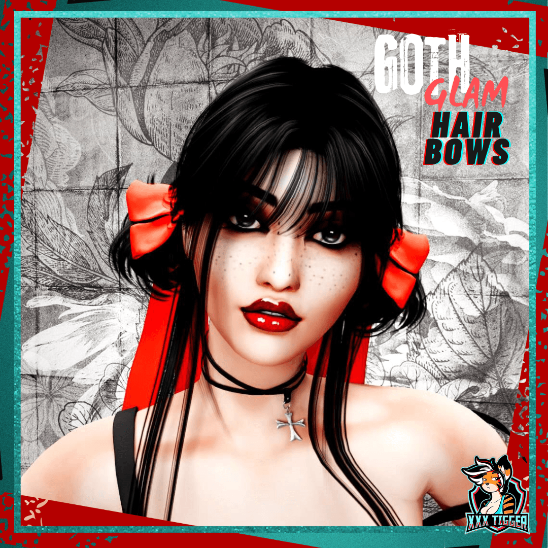 Goth Glam-Hair Bows - Gallery - The Sims 4 Create a Sim - CurseForge