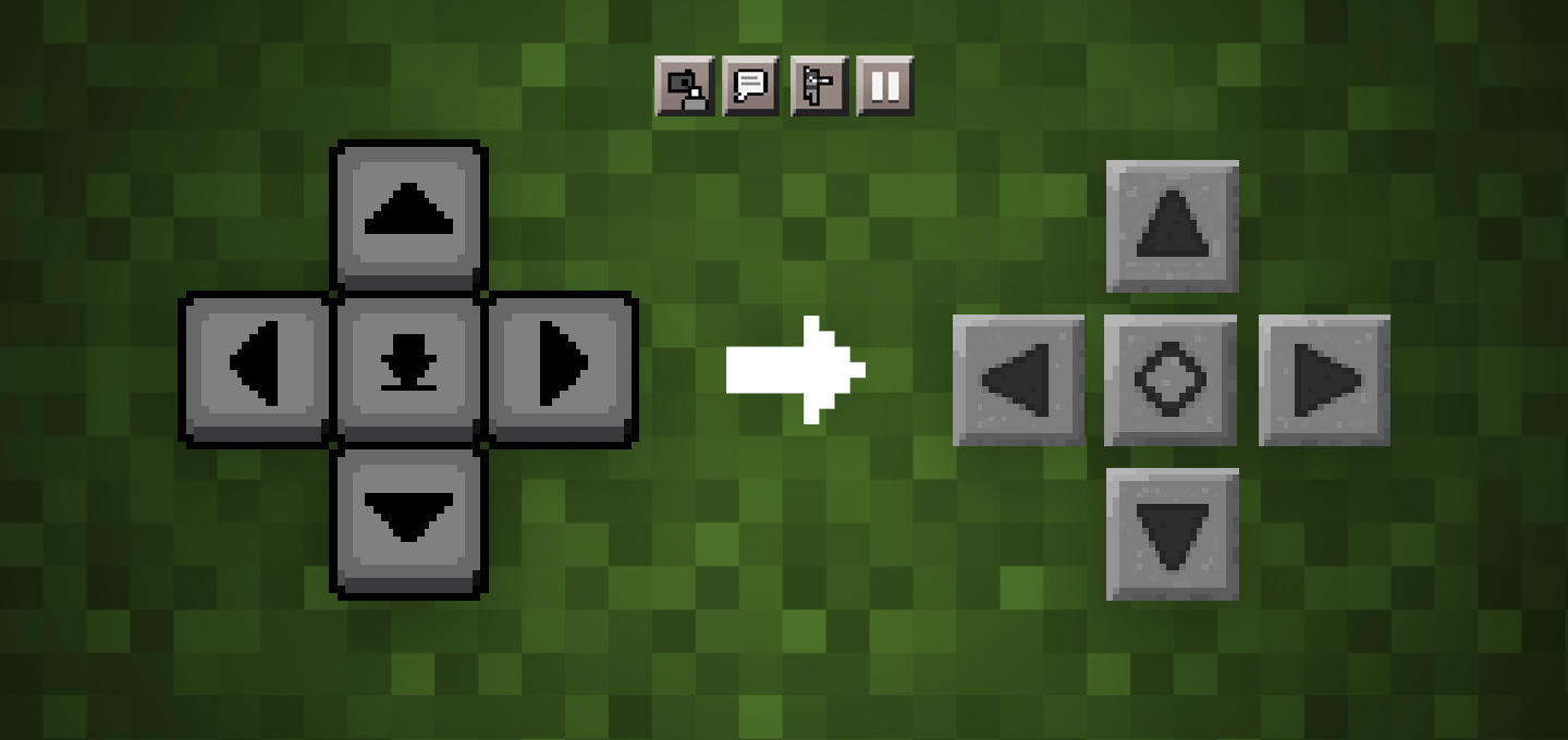 Stone D-pad - old touch control and GUI buttons - Minecraft Bedrock ...