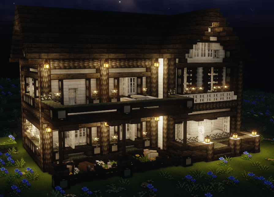 Modern Mizuno's Pale Oak House - Gallery - Minecraft Worlds - CurseForge