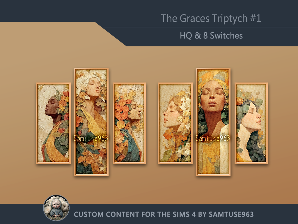 HQ The Graces Triptych #1 Sellable Extra B Samtuse963 - The Sims 4 Build / Buy - CurseForge