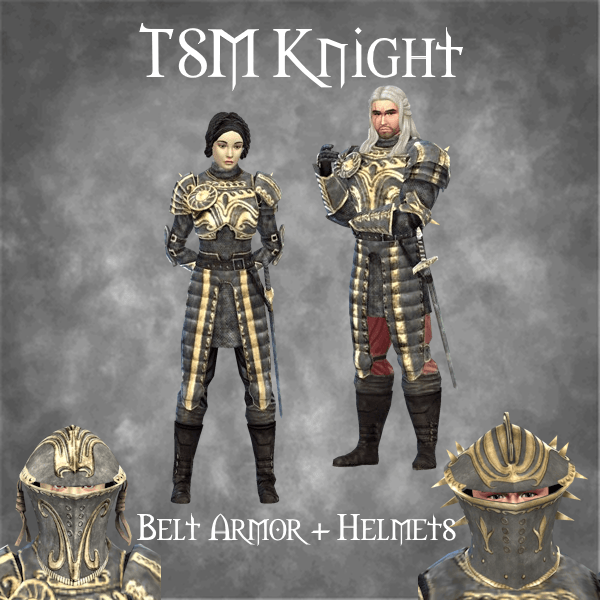 TSM Knight Belt Armor for ladies - with matching helmet - The Sims 4 ...