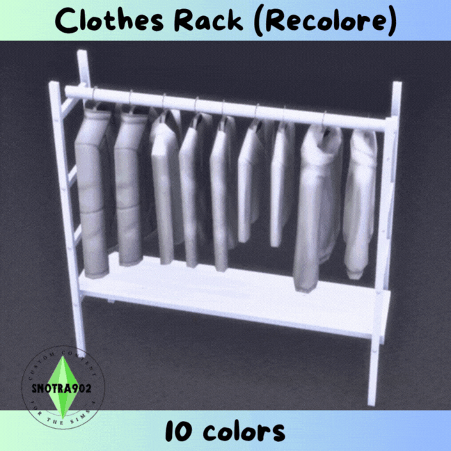 Clothes Rack ( Recolore ) - Gallery - The Sims 4 Build / Buy - CurseForge
