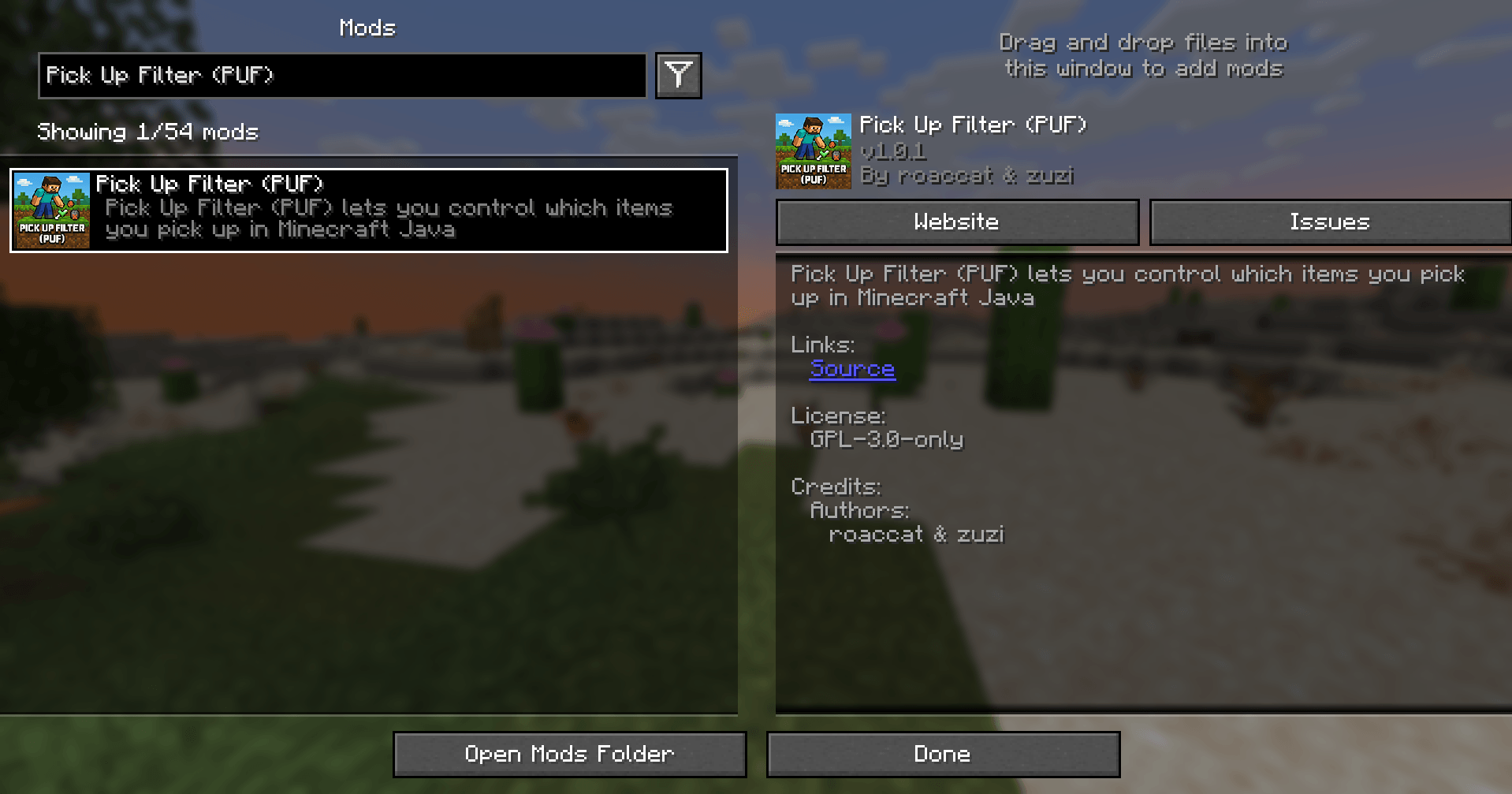 Pick Up Filter (PUF) - Gallery - Minecraft Mods - CurseForge