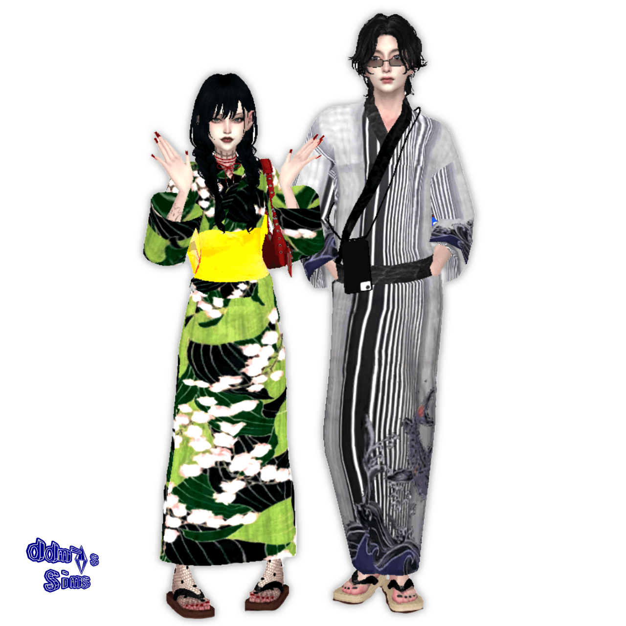 C / Japanese OMATSURI Yukata F 4color - Gallery - The Sims 4 Create a ...