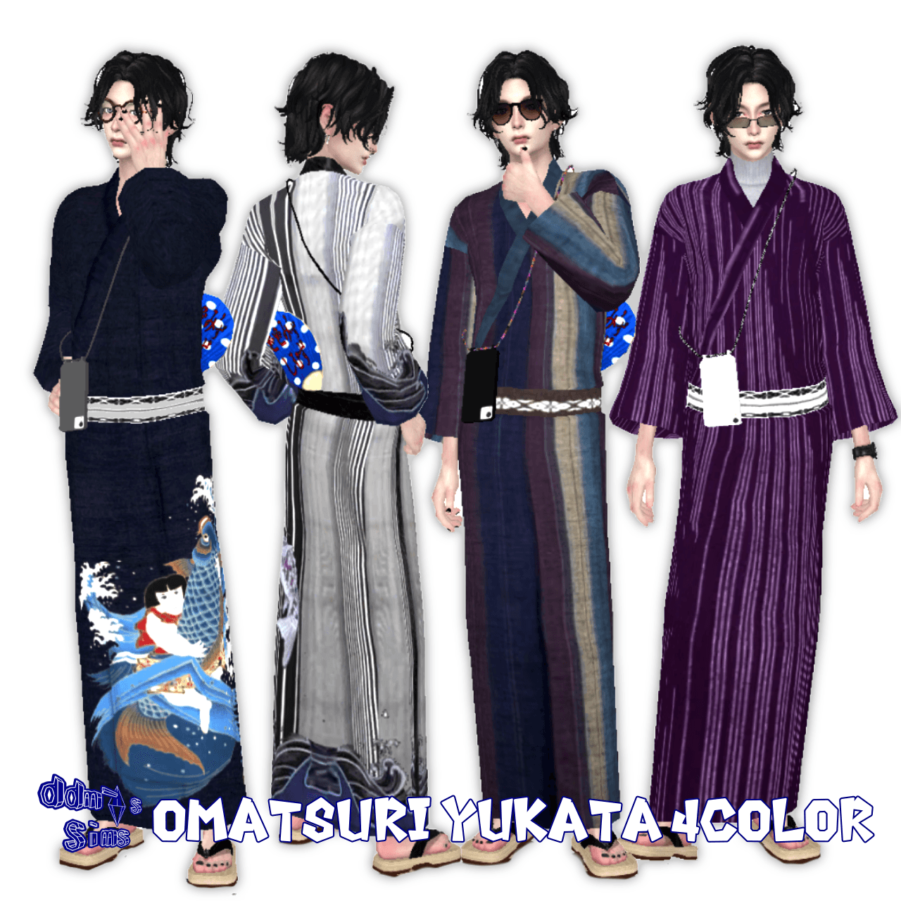 C / Japanese OMATSURI Yukata M 4color - Gallery - The Sims 4 Create a Sim - CurseForge