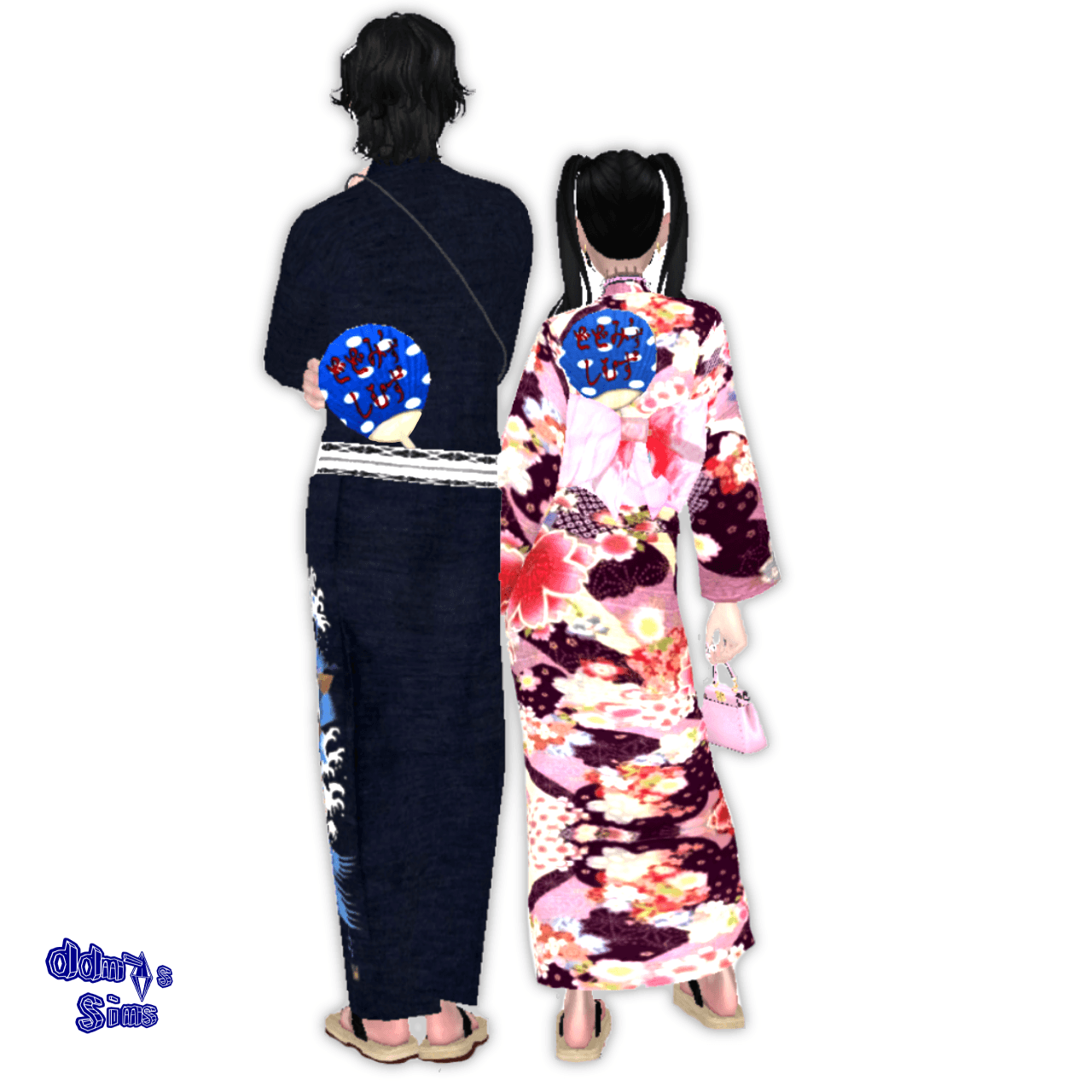 C / Japanese OMATSURI Yukata M 4color - Gallery - The Sims 4 Create a ...