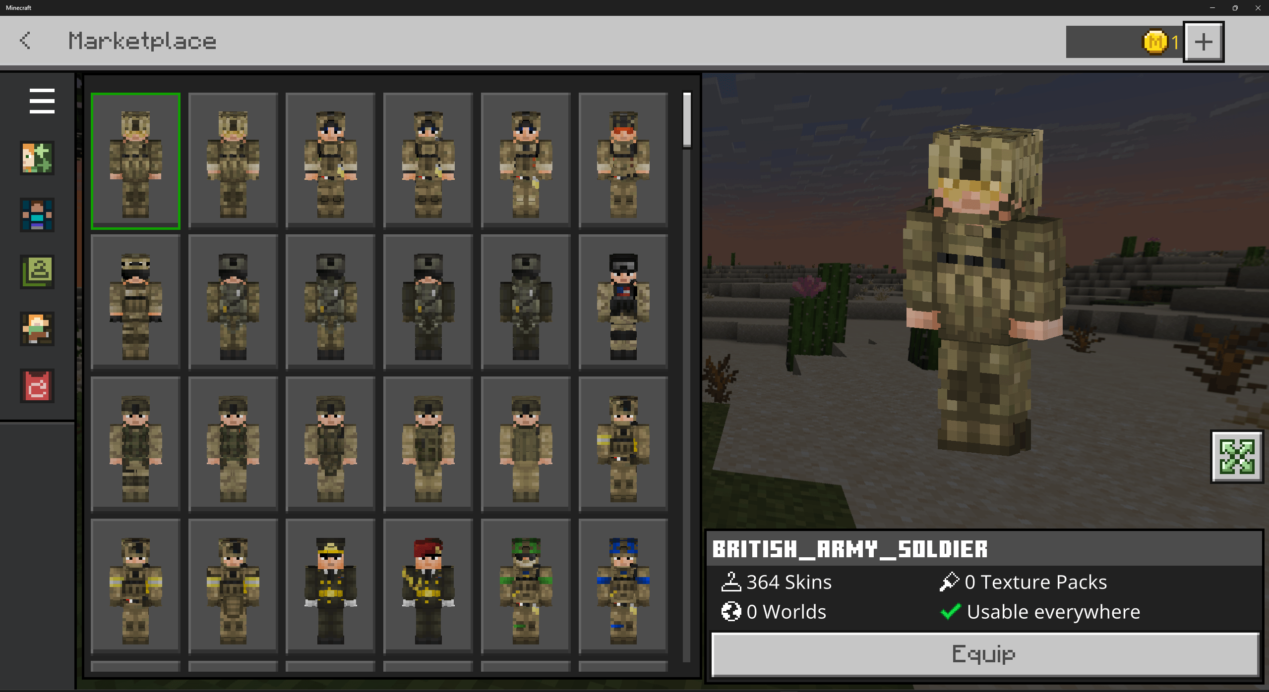Default642172's Military Skins - Gallery - Minecraft Bedrock Skins ...