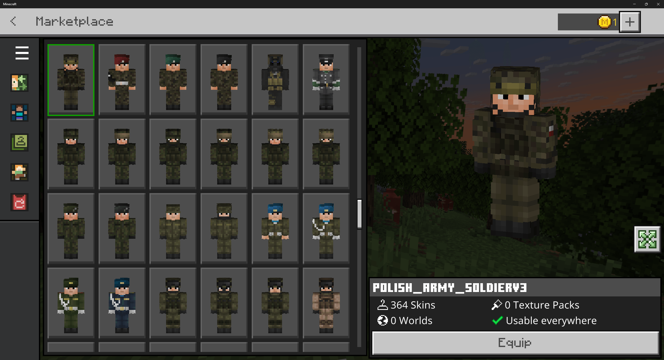 Default642172's Military Skins - Gallery - Minecraft Bedrock Skins ...