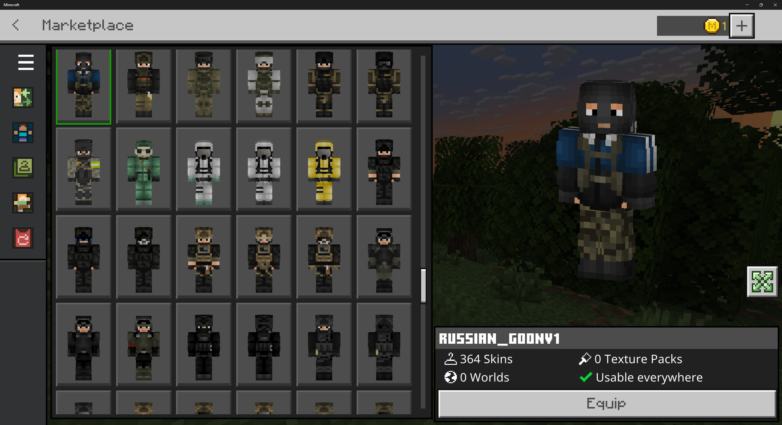 Default642172's Military Skins - Gallery - Minecraft Bedrock Skins ...