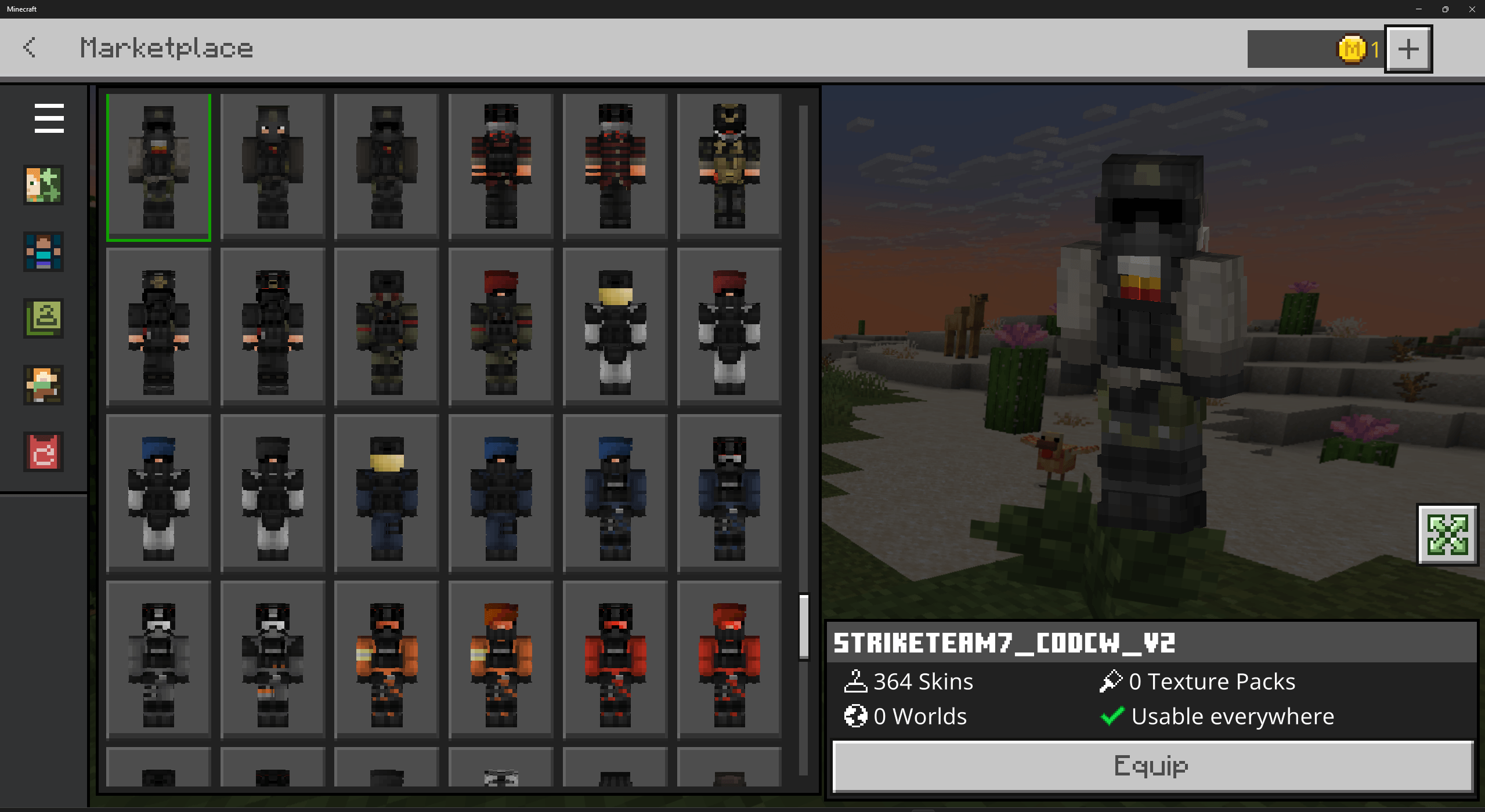 Default642172's Military Skins - Gallery - Minecraft Bedrock Skins ...