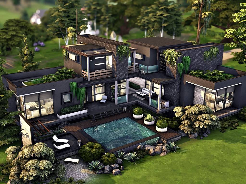 Modern Forest House 1 - Gallery - The Sims 4 Rooms / Lots - CurseForge