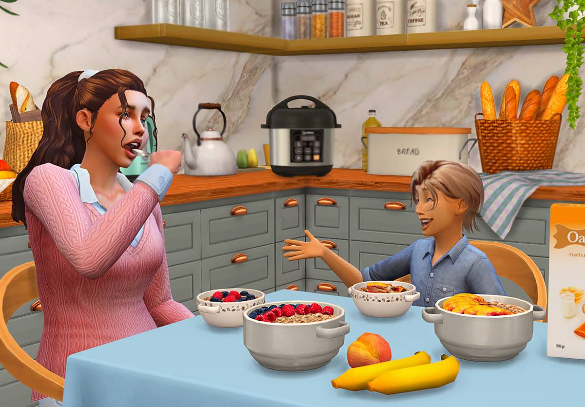 Oatmeal with fruits, berries and protein - The Sims 4 Mods - CurseForge
