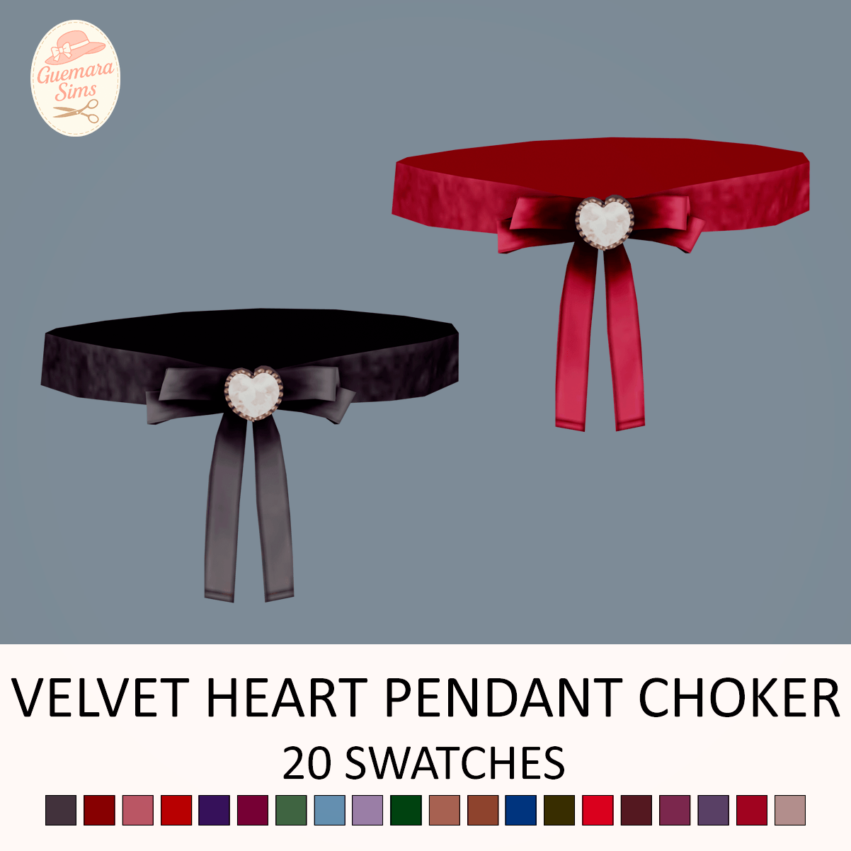 Velvet Heart Pendant Choker - Gallery - The Sims 4 Create a Sim ...