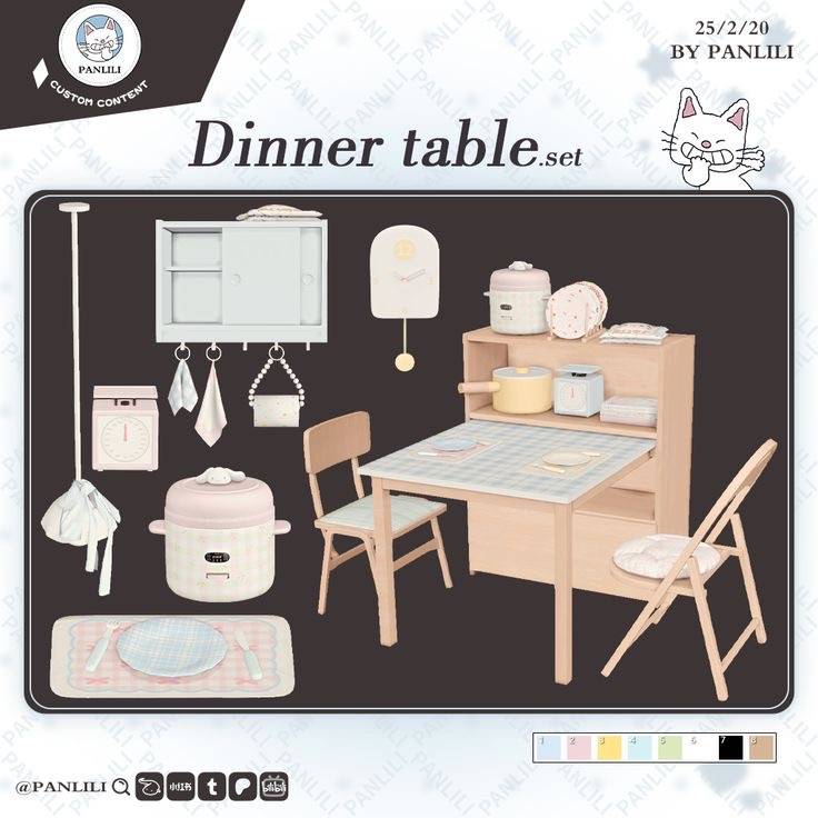 Dinner table.set - Gallery - The Sims 4 Build / Buy - CurseForge