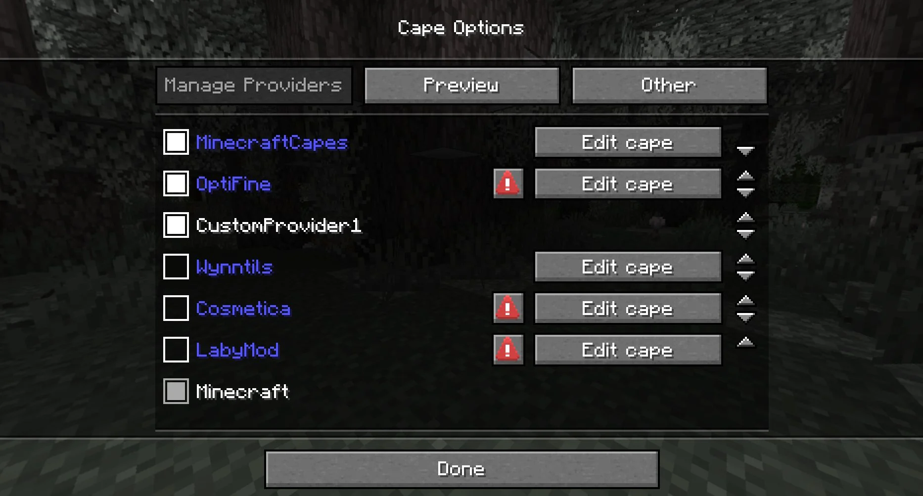 Cape Provider - Gallery - Minecraft Mods - CurseForge