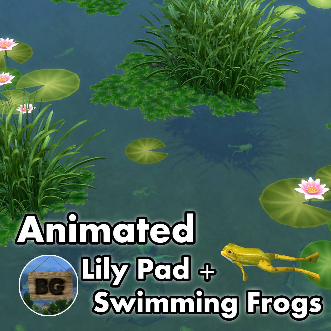Animated Lily Pad + Swimming Frogs ~ Animal ~ Frog ~ Amphibian ~ Pet ...