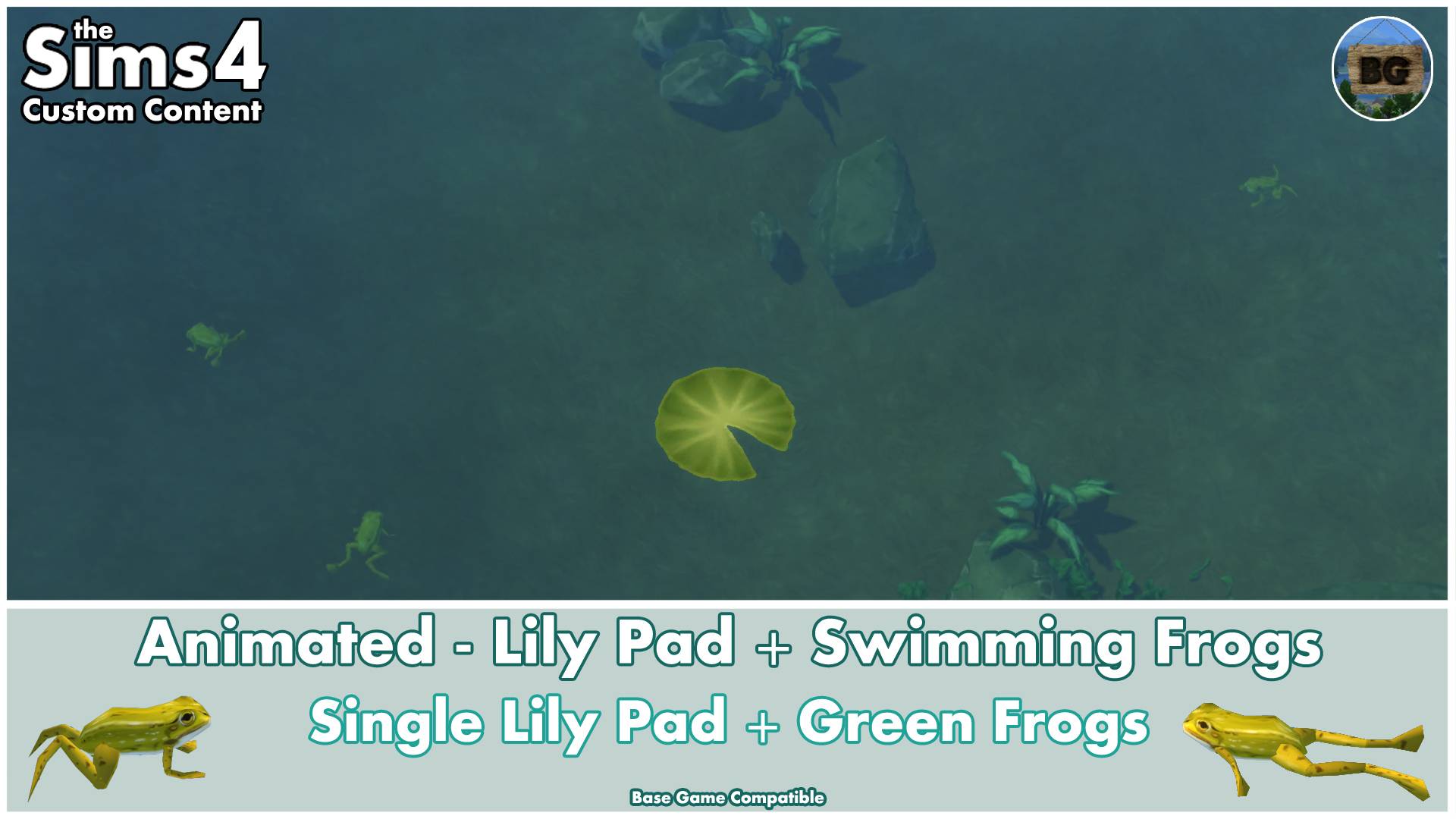 Animated Lily Pad + Swimming Frogs ~ Animal ~ Frog ~ Amphibian ~ Pet ...