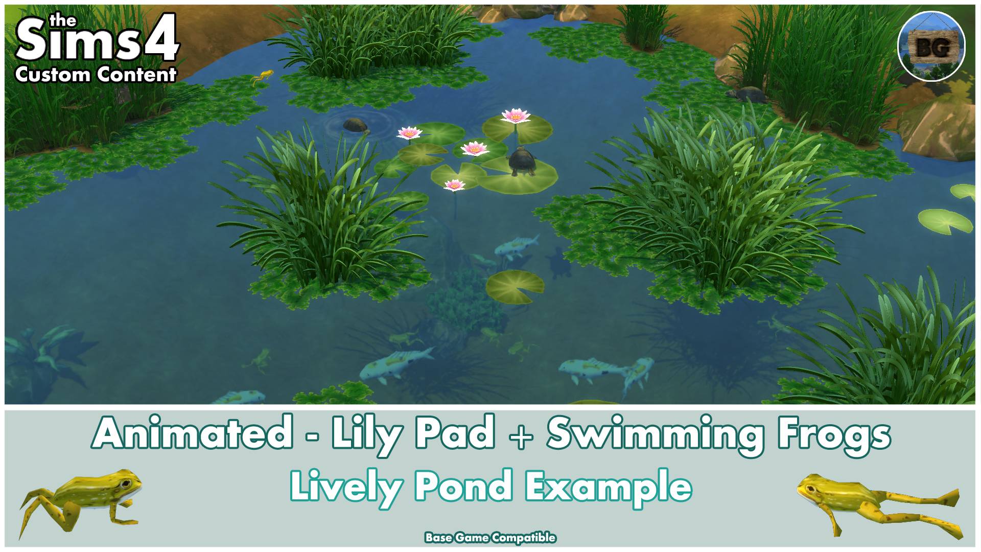 Animated Lily Pad + Swimming Frogs ~ Animal ~ Frog ~ Amphibian ~ Pet ...