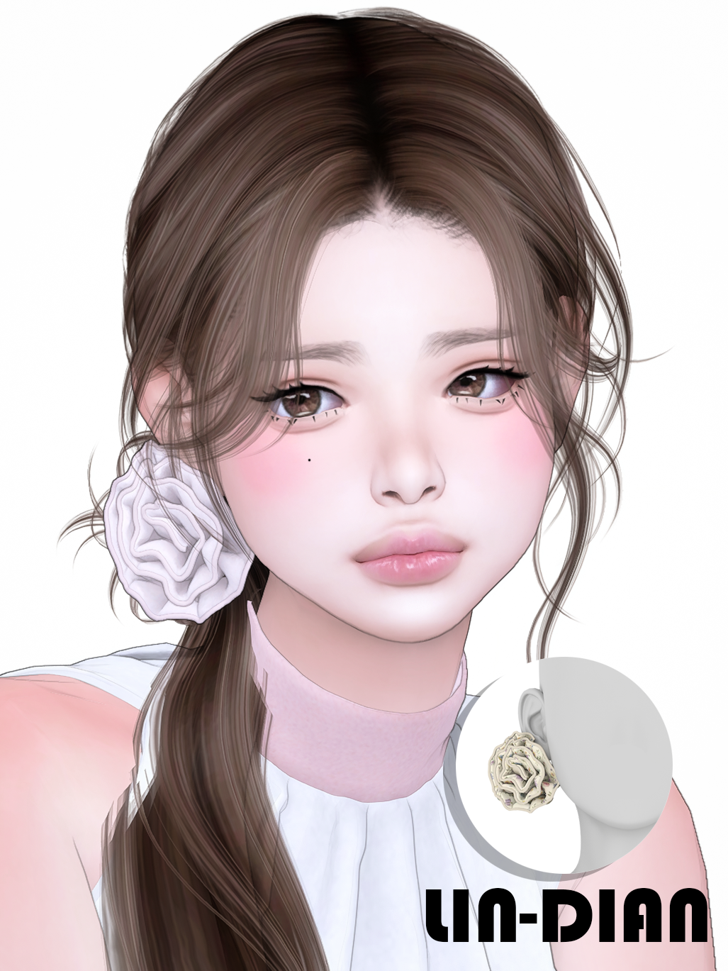 LIN-DIAN Side flower headpiece - Gallery - The Sims 4 Create a Sim ...