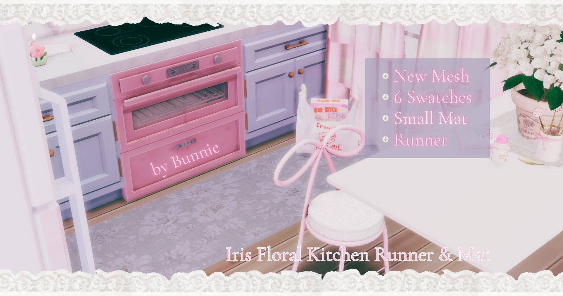Iris Floral Kitchen Runner - Gallery - The Sims 4 Build / Buy - CurseForge
