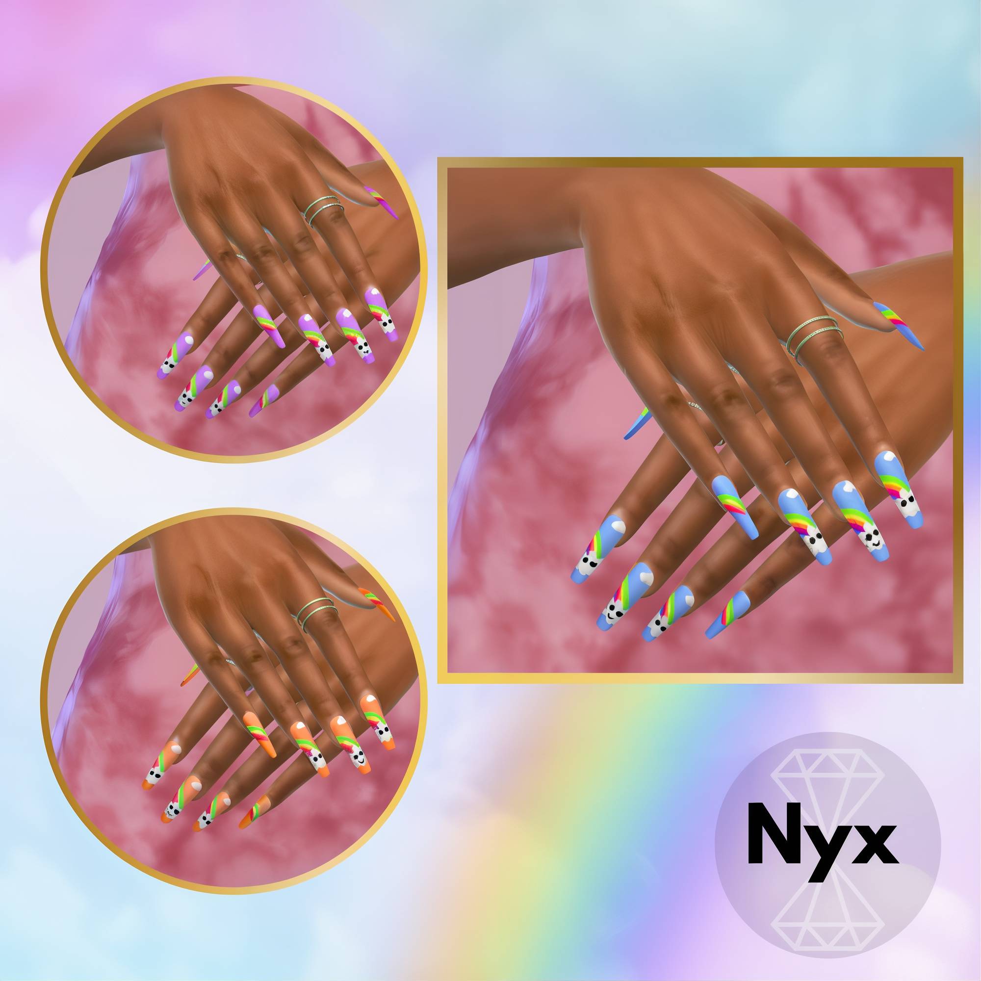 Kawaii nails set 13 - Gallery - The Sims 4 Create a Sim - CurseForge