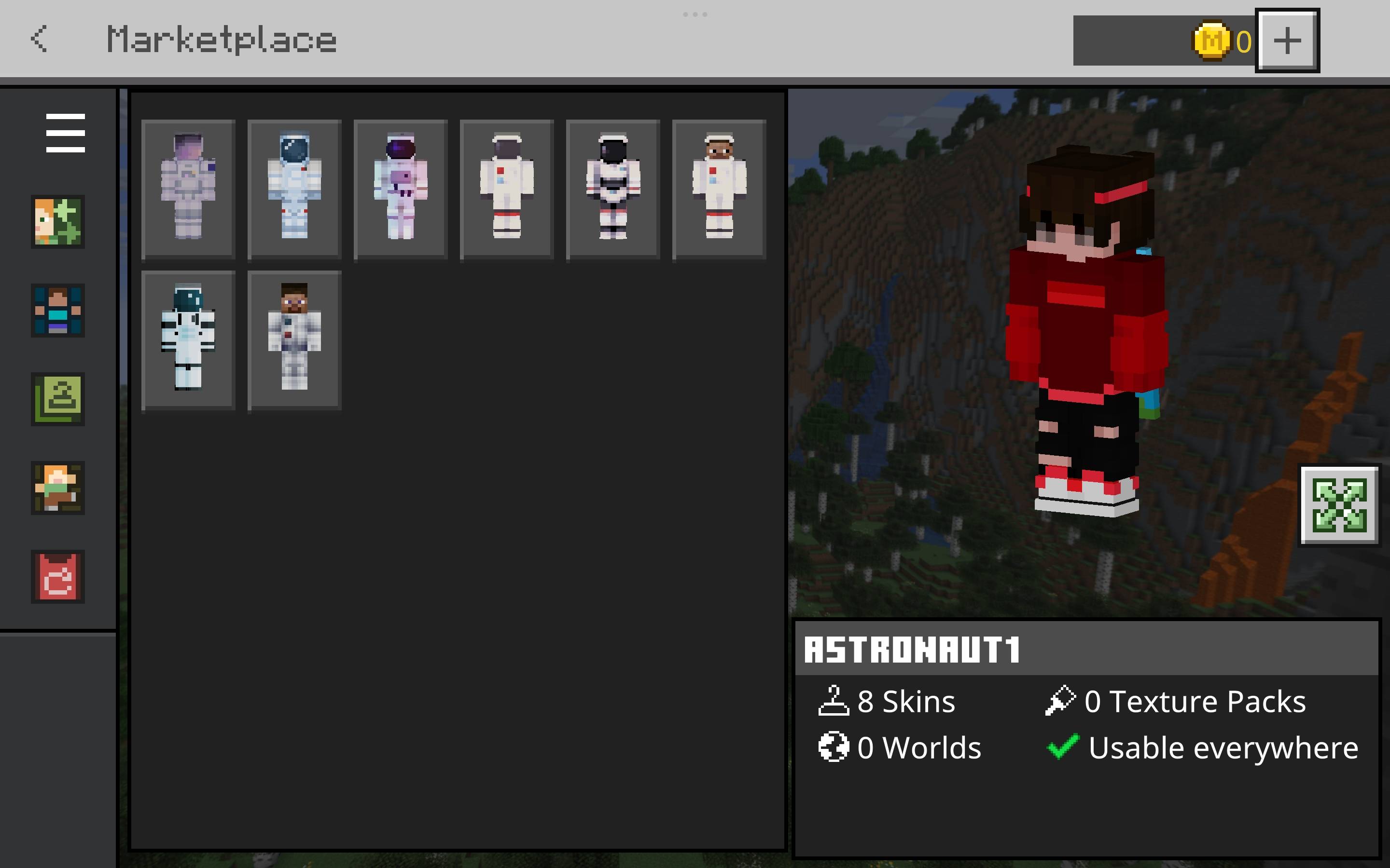 Space Skin Pack - Gallery - Minecraft Bedrock Skins - CurseForge