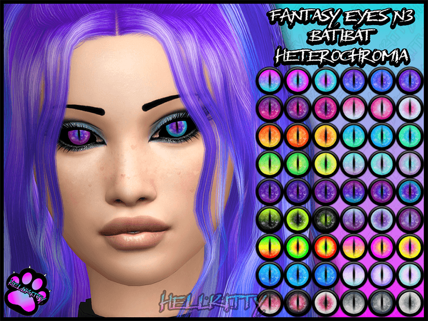 Fantasy Eyes N3 - Batibat (Heterochromia) - Gallery - The Sims 4 Create ...