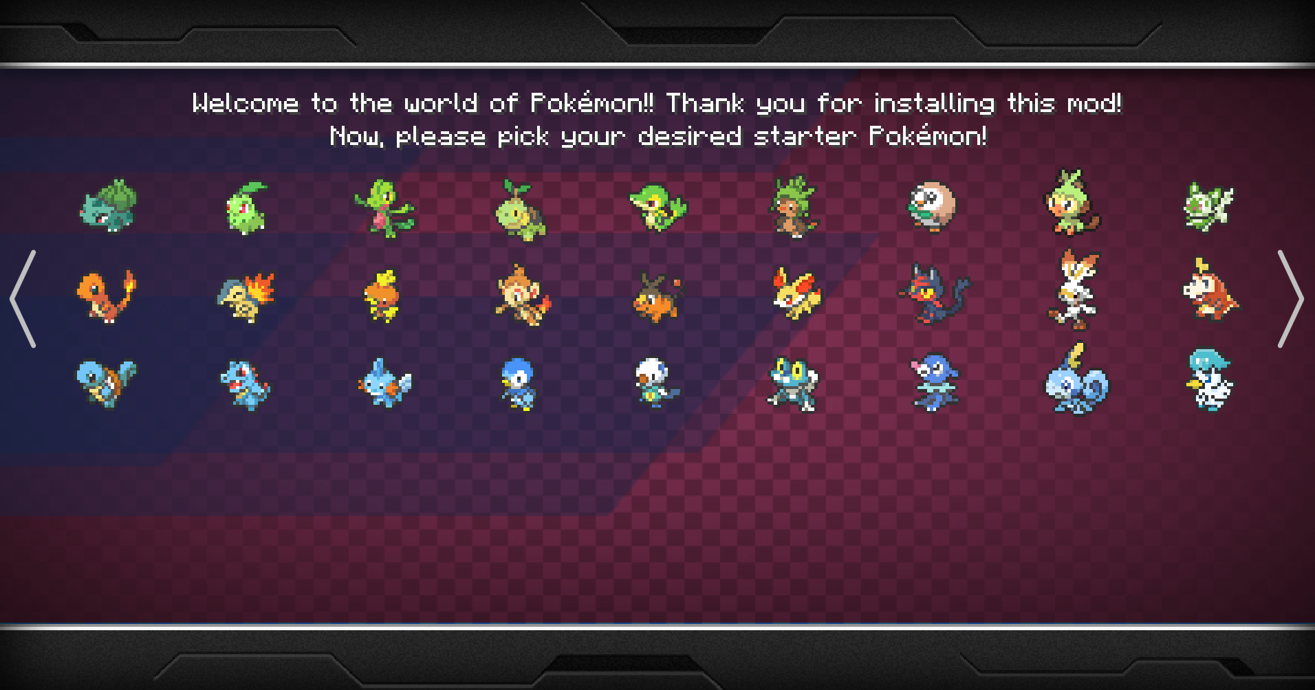 Perfect IV Shiny Starters with more starters! (Pixelmon) - Gallery - Minecraft Data Packs ...