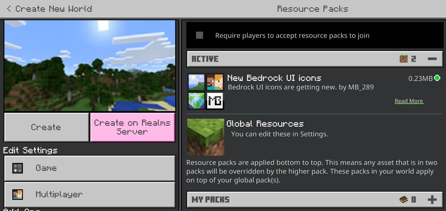 New Bedrock UI icons - Gallery - Minecraft Bedrock Texture Packs ...