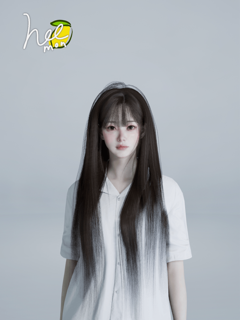 heemon_Long_blunt_hair_250629 - Gallery - inZOI Create a ZOI - CurseForge
