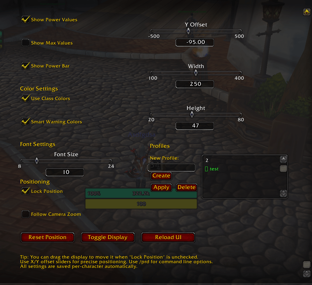 Personal Resource Display (PRD) - Gallery - World of Warcraft Addons ...