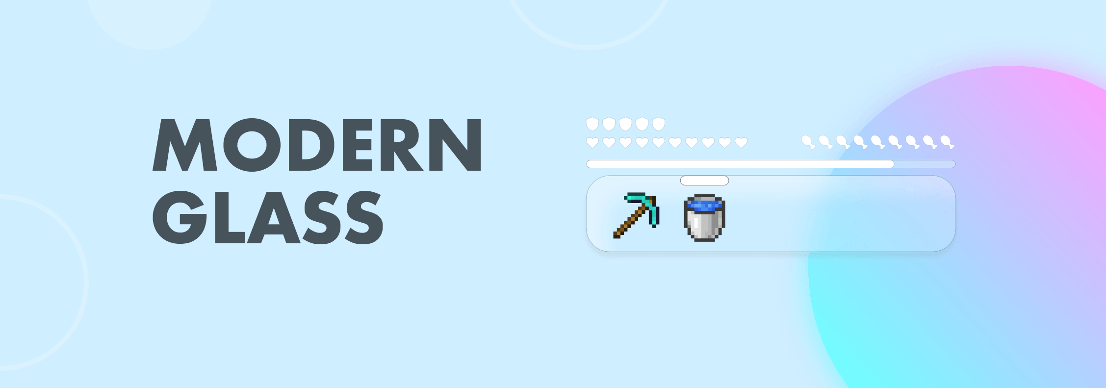 Modern Glass Hotbar - Gallery - Minecraft Resource Packs - CurseForge