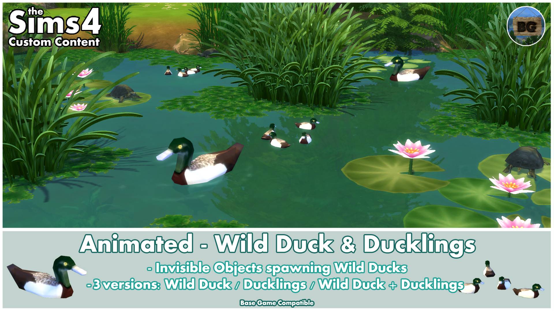 Animated Wild Duck & Ducklings ~ Animal ~ Ducks ~ Bird ~ Pet - The Sims ...