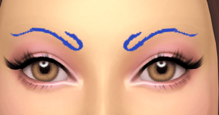 Ripped Ribbon Brows – Bad Faye Ribbon Eyebrows (24 Swatches, Maxis ...