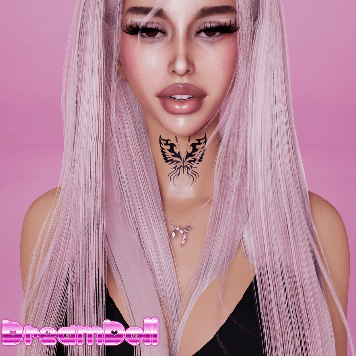 Neck Tattoo | Tribal Butterfly | M&F - inZOI Create a Zoi - CurseForge