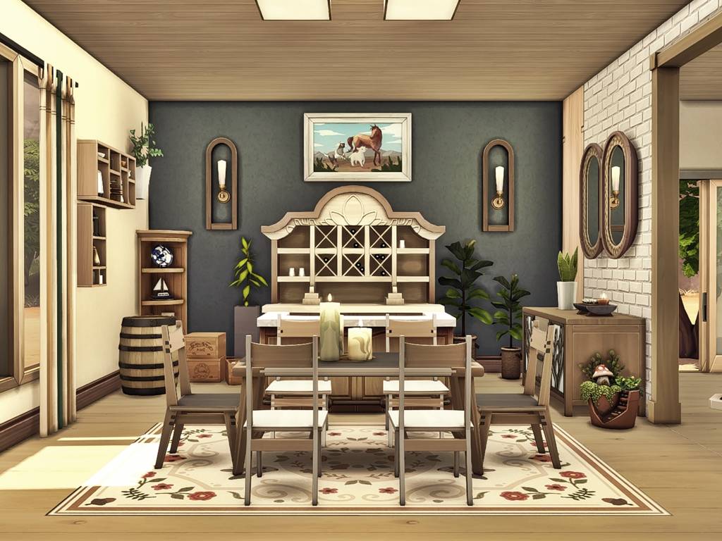 Cozy Home 2 - Dining Room - Gallery - The Sims 4 Rooms / Lots - CurseForge
