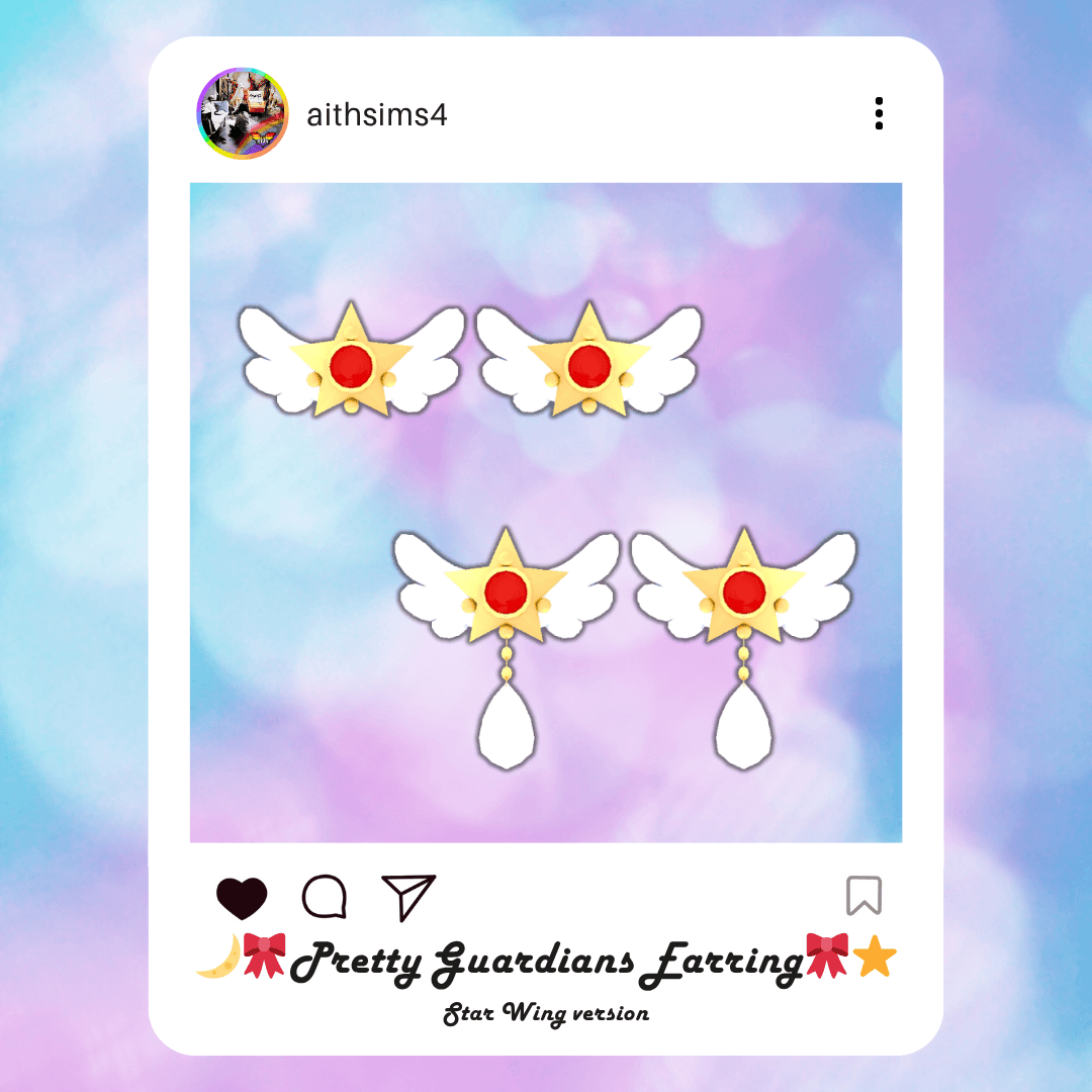 Pretty Guardians Star Wing Earrings - The Sims 4 Create a Sim - CurseForge