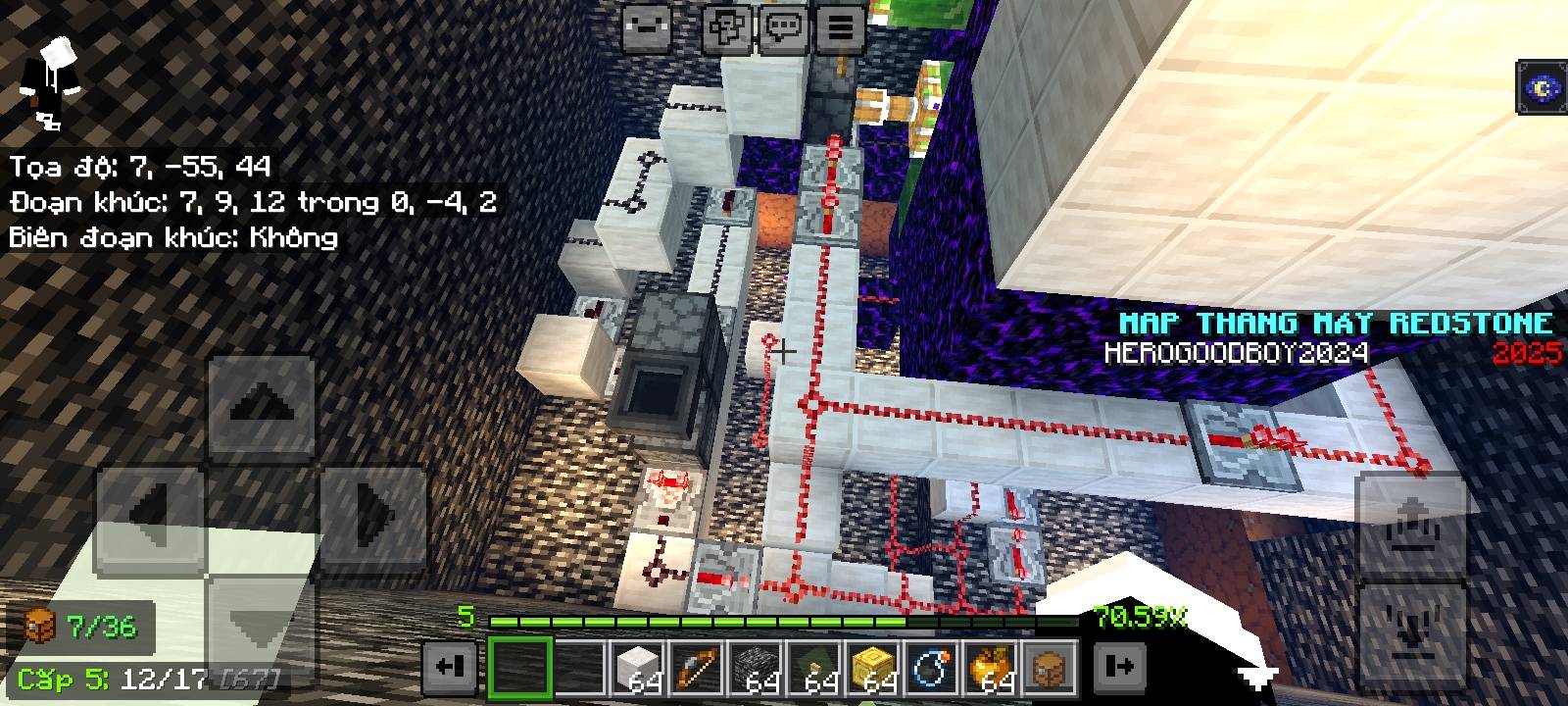 Redstone Elevator Map [MCPEDL] - Gallery - Minecraft Bedrock Maps ...