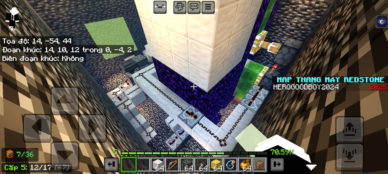 Redstone Elevator Map [MCPEDL] - Gallery - Minecraft Bedrock Maps ...