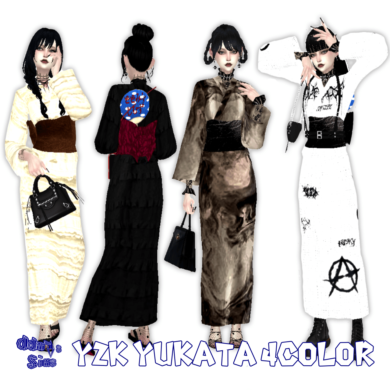 C / Y2K Yukata F - Gallery - The Sims 4 Create a Sim - CurseForge