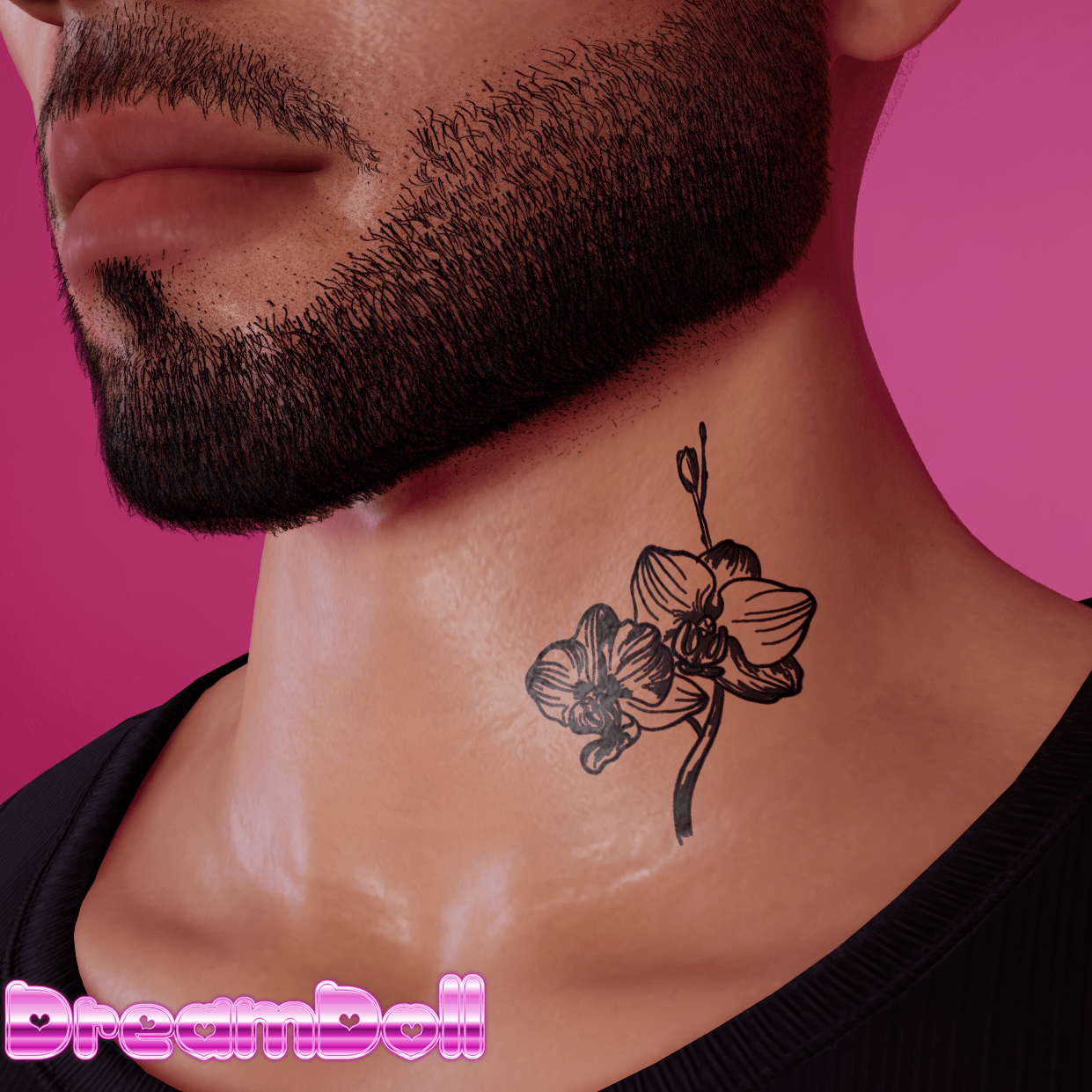 Neck Tattoo | Orchid | M&F - inZOI Create a Zoi - CurseForge