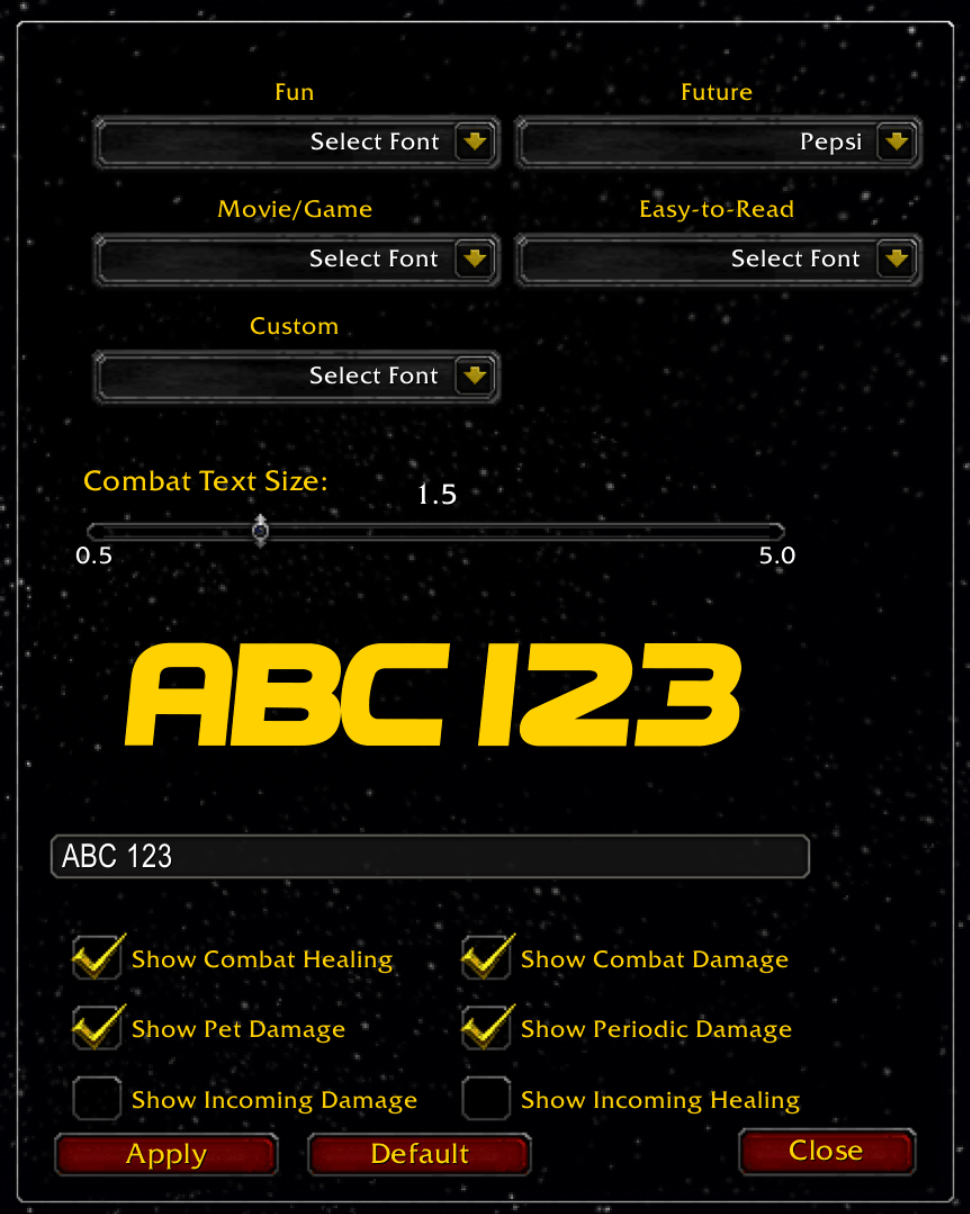 Floating Combat Text Fonts (FontMagic) - Gallery - World of Warcraft ...