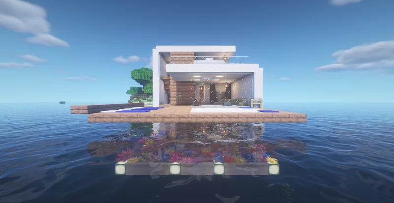 Floating Modern House - Gallery - Minecraft Worlds - CurseForge