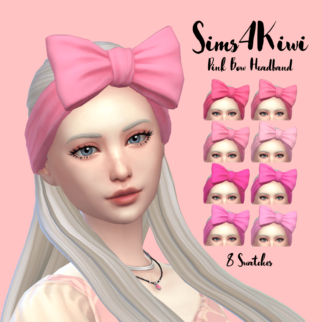 Pink Bow Headband - Gallery - The Sims 4 Create a Sim - CurseForge